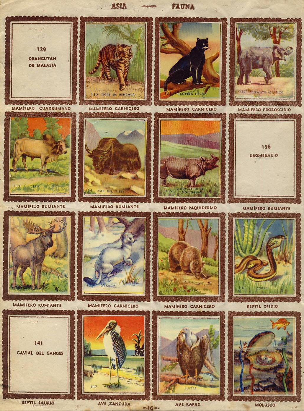 Memoria de Papel: Razas y Paises del Mundo - Asia - Fauna