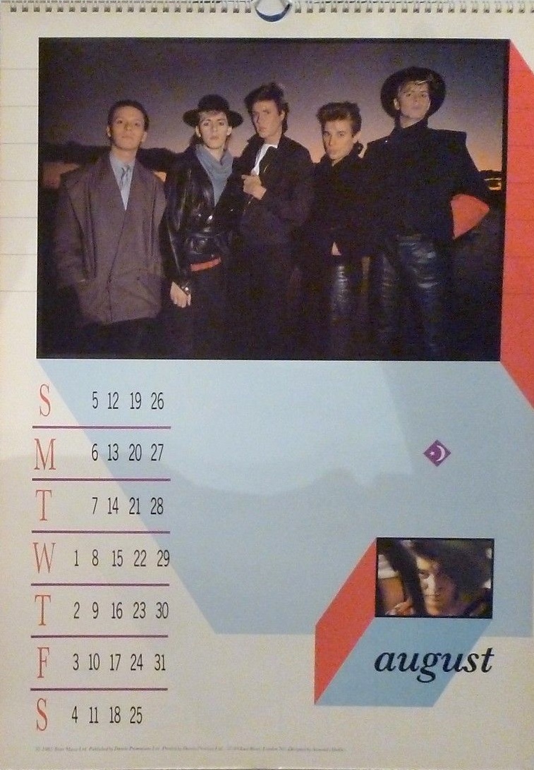 Top Of The Pop Culture 80s: Duran Duran Calendar 1984