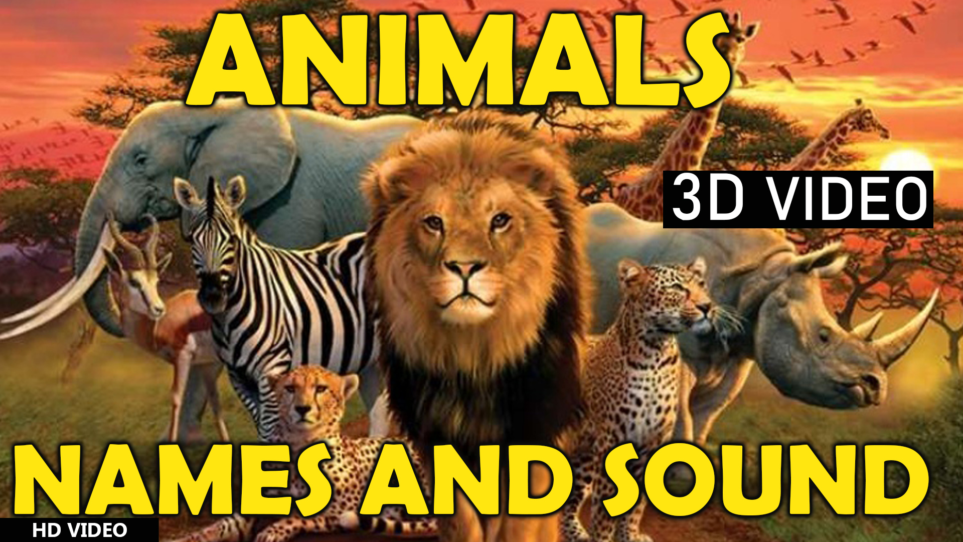 Learn Animals Names and Sounds | School Bell | 3D Video – School Bell