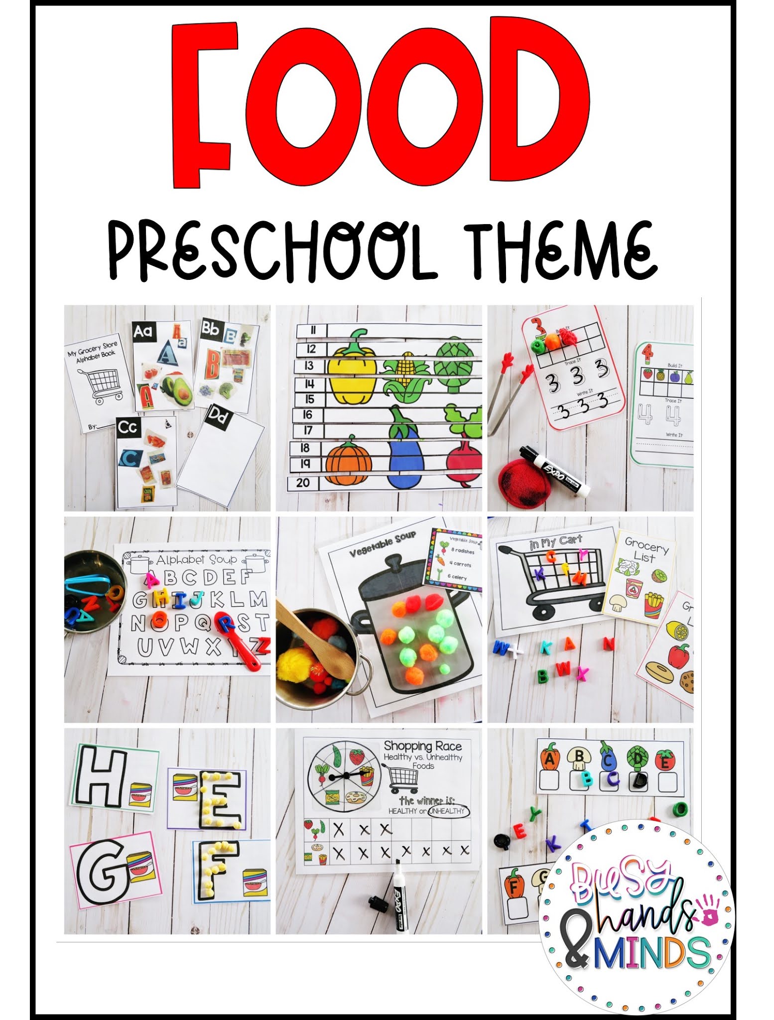 Food and Nutrition Preschool Theme | Busy Hands and Minds
