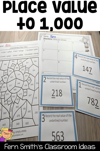 2nd Grade Go Math 2.5 Place Value to 1,000 Color By Numbers - Fern ...