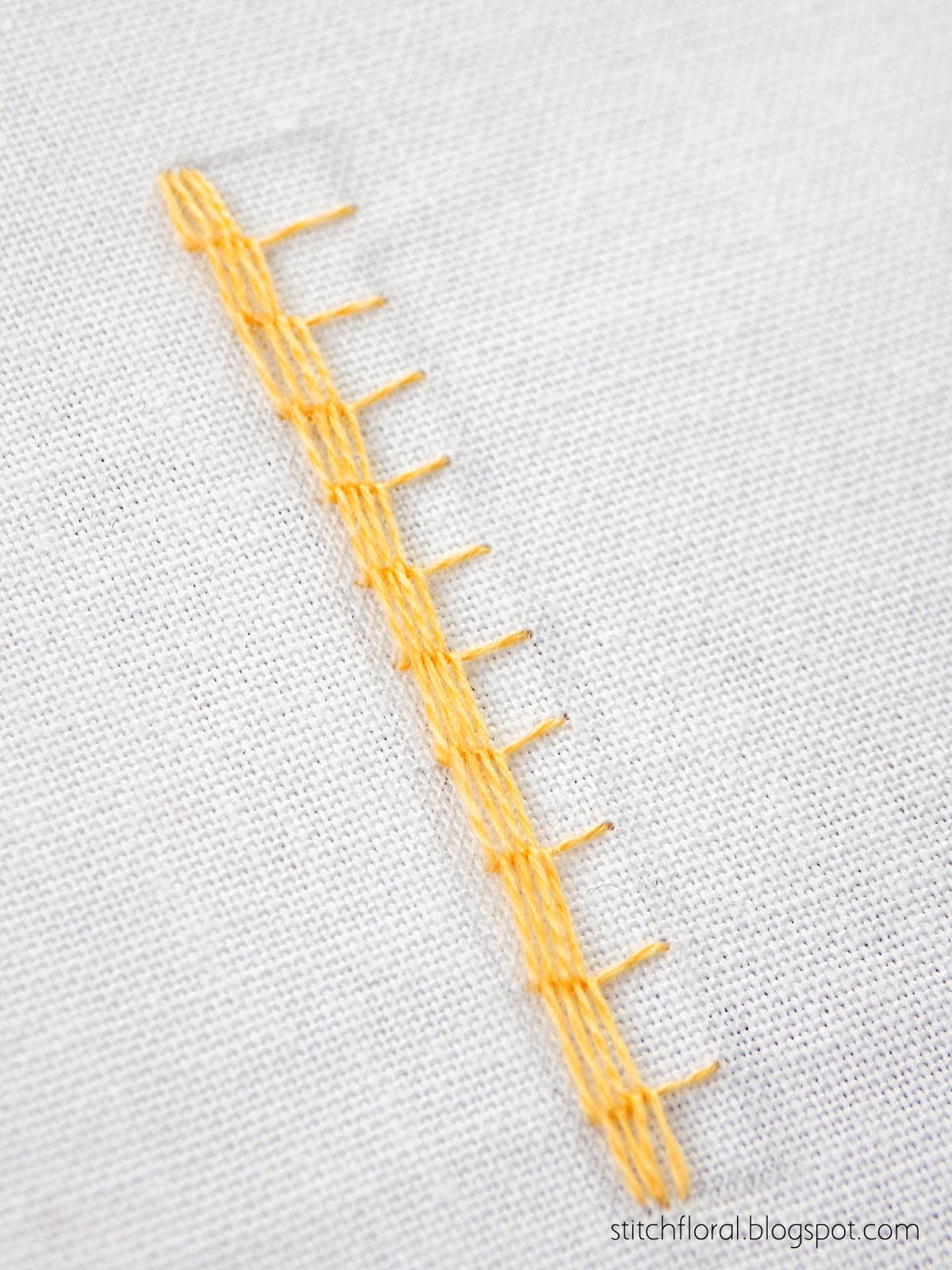 Raised stem stitch tutorial - Stitch Floral