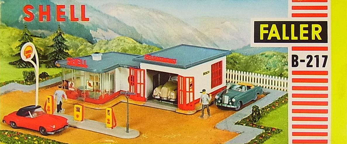 Bahnbauten H0/TT/N: Shell Tankstelle