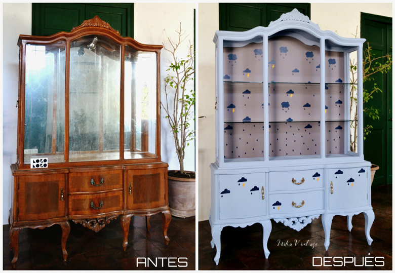 ANTES Y DESPUÉS - CÓMO RENOVAR UNA VITRINA VINTAGE CON LOKOLOKO | Prueba