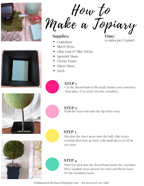 How To Make a Topiary - Emma Marie Designs