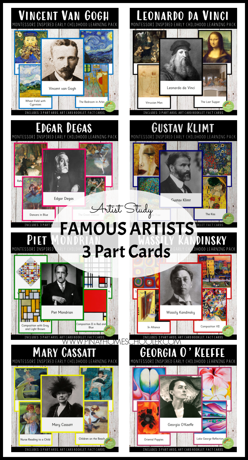 Famous Artists and their Artworks Bundle Set1 | The Pinay Homeschooler