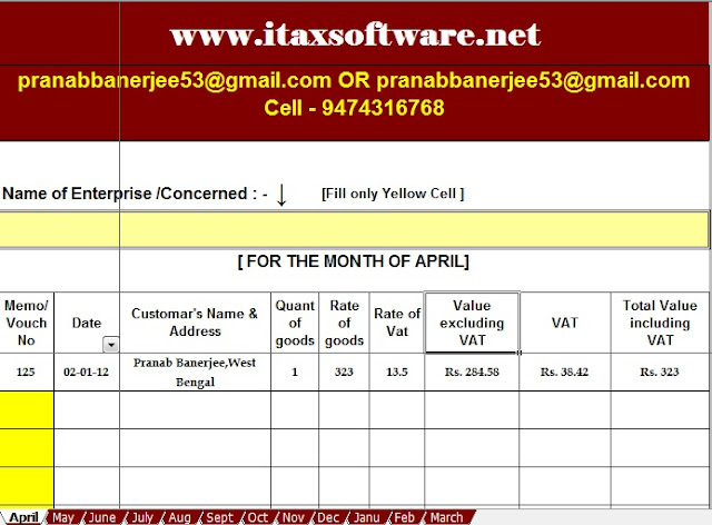 Automatic Excel Based VAT Calculator with Monthly VAT Register - Tax ...