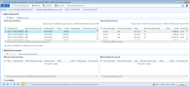 Solutions for AX DEV: BAI2 File format Advance Bank Reconciliation