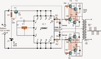 Easy Electronic Circuits: How To Build a Sinewave Inverter Circuit ...
