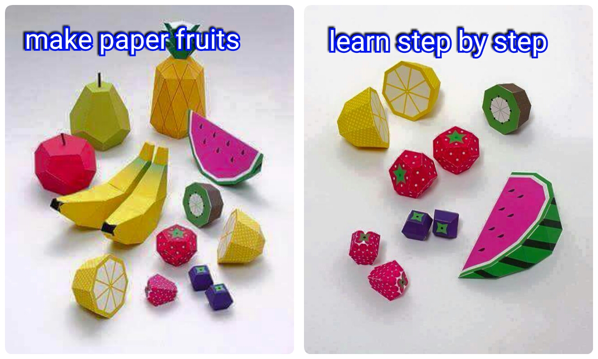 Make a beautiful paper fruits - crazzy craft