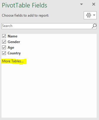 Excel - Adding an existing Pivot table to the data model