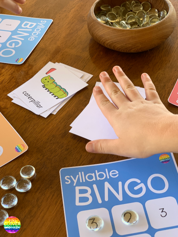 SYLLABLE BINGO GAME | you clever monkey