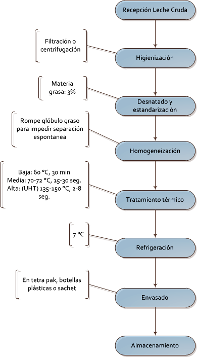EL SITIO DE ERIC: DIAGRAMA DE FLUJO DE LECHE FLUIDA