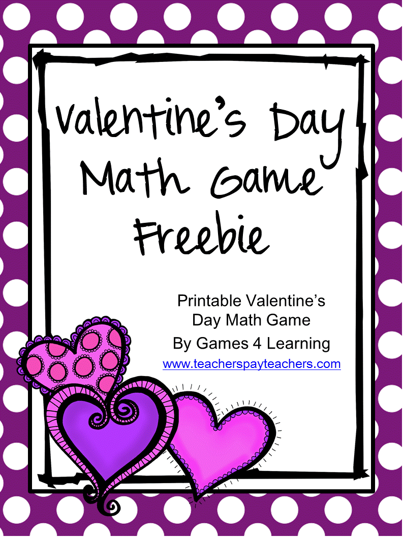 alternative games: Valentine's Day Math Freebies