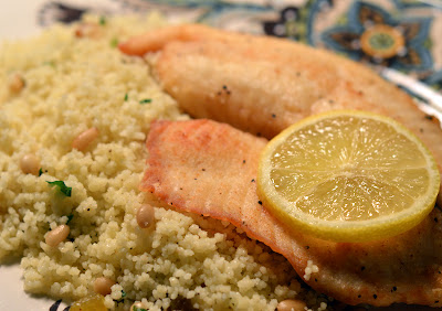 Kitchen Antics!: Pan-Seared Tilapia with Pine Nut and Golden Raisin ...