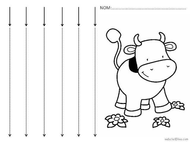GRAFOMOTRICIDAD VERTICAL - TRAZOS VERTICALES : FICHAS PARA NIÑOS