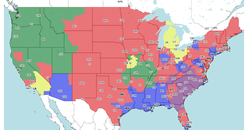 PACKERVILLE, U.S.A.: Week 1 TV Map — UPDATE