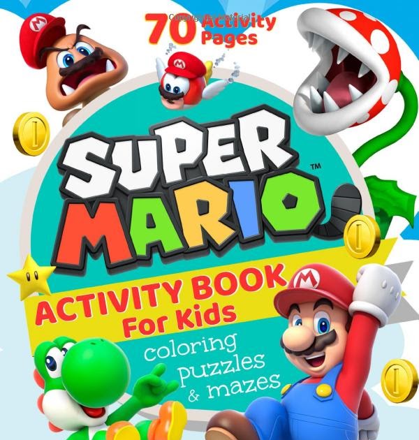 Super Mario Activity Book for Kids: Coloring, Mazes, Puzzles and More ...