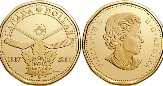 World Coin News: Canada 1 dollar 2017 - Toronto Maple Leafs