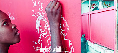 Red Chalkboard Wall - Art Projects for Kids