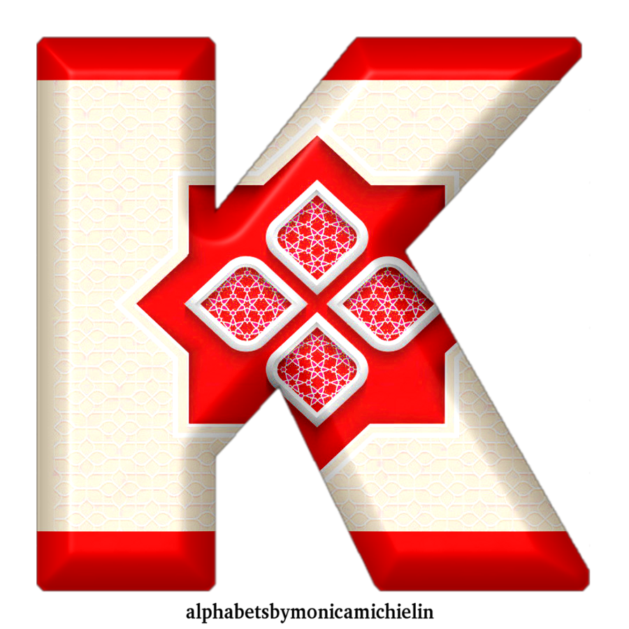 M. Michielin Alphabets: RED ARABIC DAMASK ALPHABET LETTERS PNG AND ...
