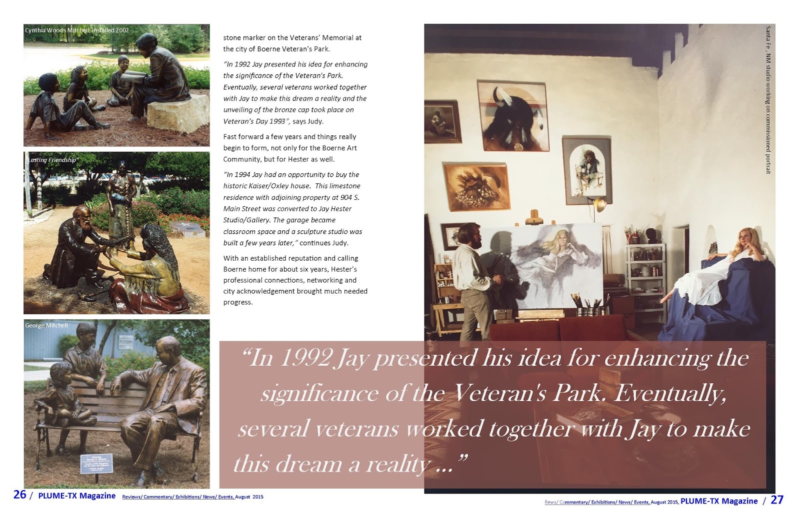 J.R. Mooney Galleries of Fine Art: Jay Hester - Boerne's Godfather