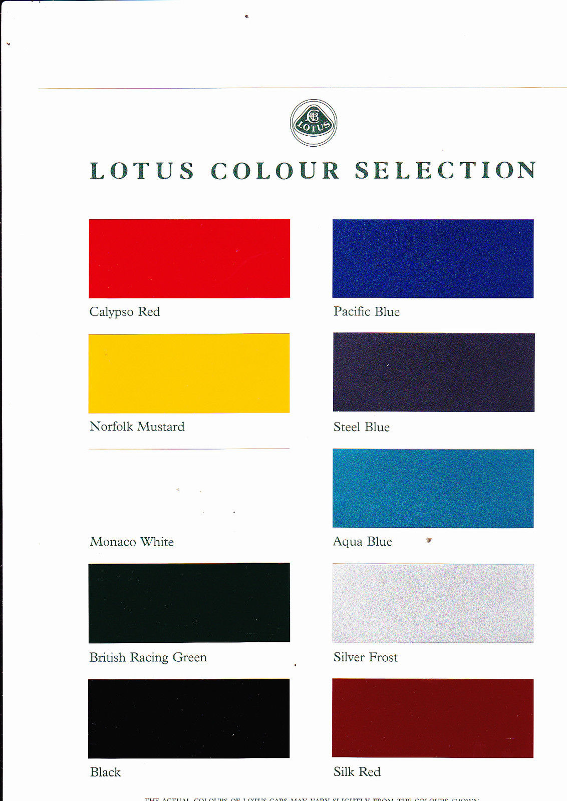 Lotus Excel Restoration: Lotus Excel: Brochures, price lists and owners ...