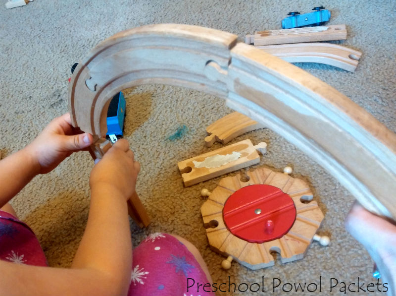 Space Theme Train Tracks & Old Tracks, New Tricks | Preschool Powol Packets