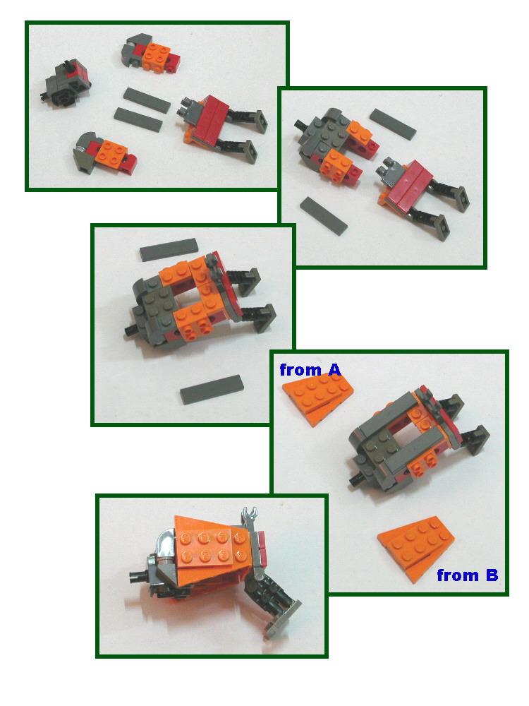 Alanyuppie's LEGO Transformers: LEGO Predaking Instruction Part 3 - Rampage