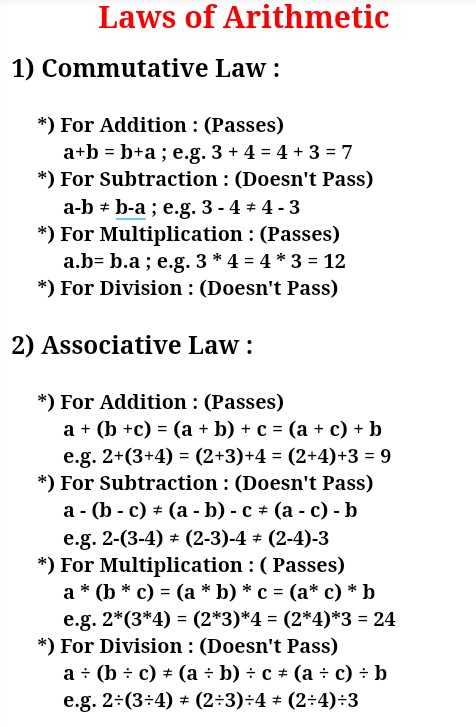 Laws Of Arithmetic ZkeduFacts laws-of-arithmetic-zkedufacts