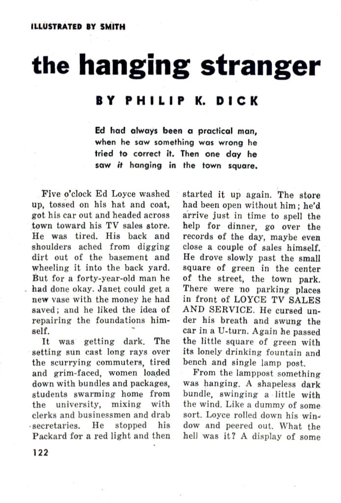 Hairy Green Eyeball 3: Philip K. Dick, "The Hanging Stranger,” original ...