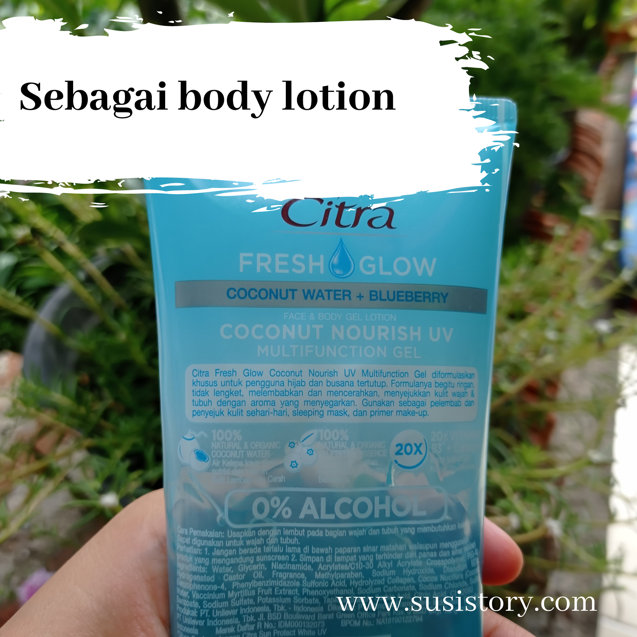 3 Fungsi Citra Fresh Glow Coconut Nourish UV Multifunction Gel. Wajib ...