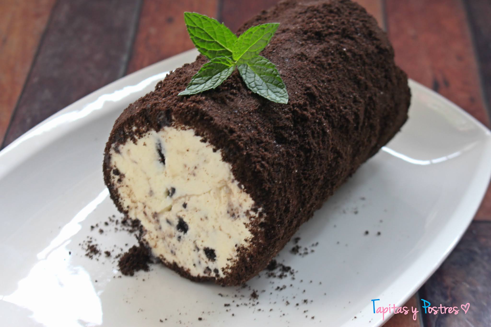Tapitas y Postres: Helado oreo en rulo