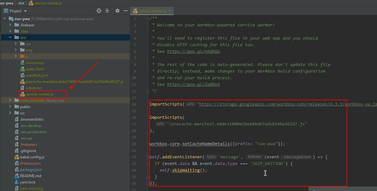 How To Use And Customize Service Worker In Vuejs Progressive Web Appspwa ~ 360learntocode