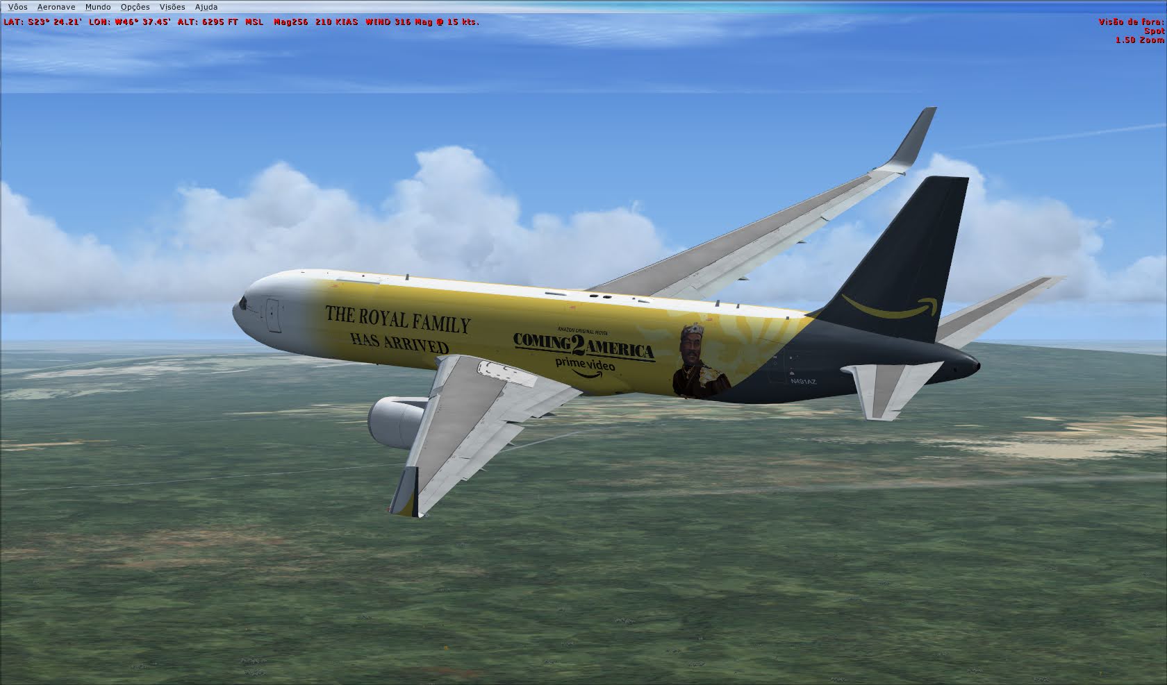 Aviação Arte: Boeing 767-300ERF Amazon Prime Air (Coming 2 America) SS