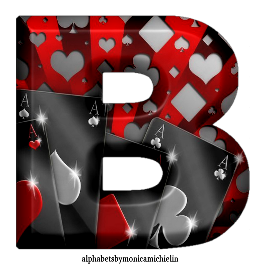 M. Michielin Alphabets: RED BLACK SUIT PLAYING CARDS ALPHABET, NUMBERS ...