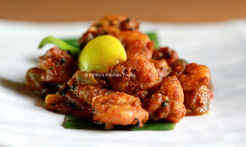 My Food Treats: Chemeen Pollichatu / Kerala Prawns Pollichathu