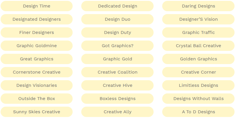 Graphic Design Business Names Generator - Invoice Template