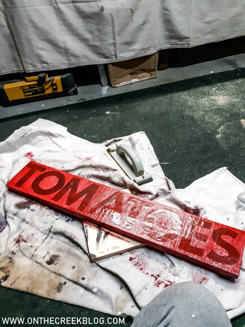 Vintage Inspired 'Tomatoes' Sign