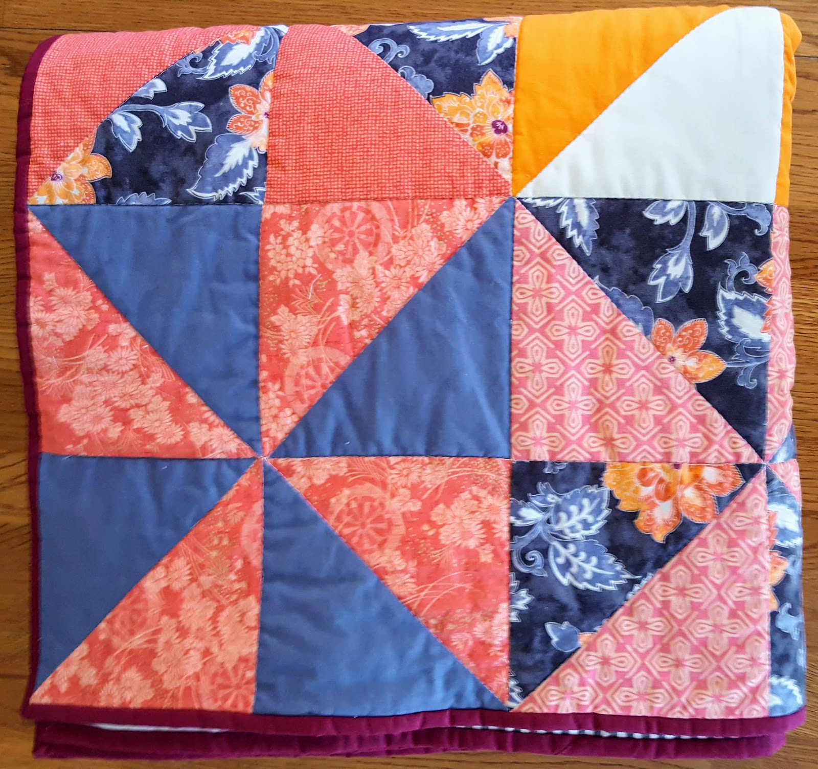 Quilted: Pinwheeling - A Completed Quilt