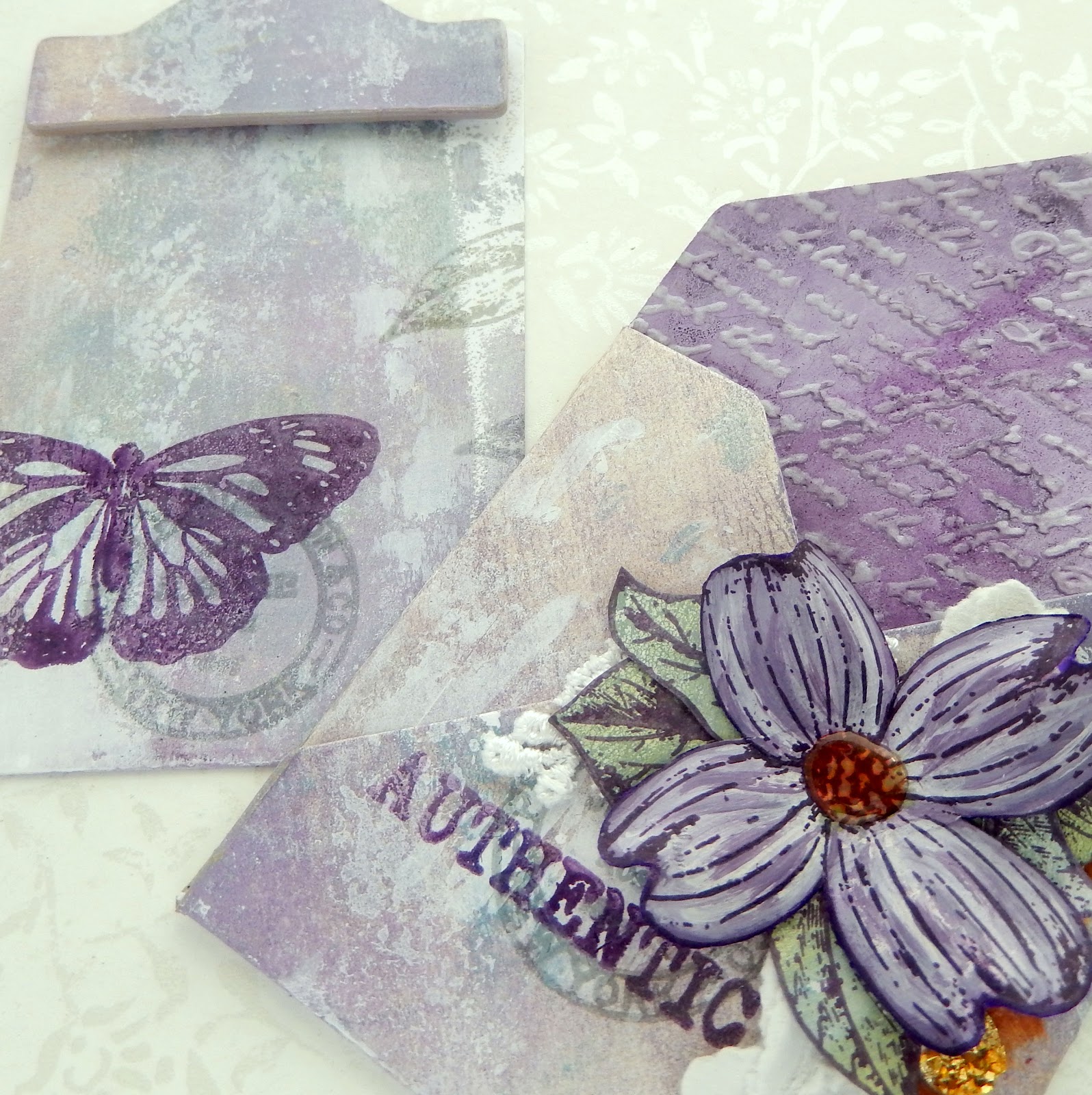 Pushing The Right Buttons: Floral Collage Gift Folder for Eileen Hull ...