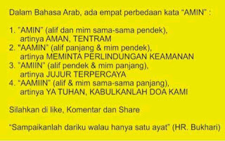 LIFE IS BEAUTIFUL: Perbedaan Arti Amin, Aamin, Amiin, dan Aamiin...