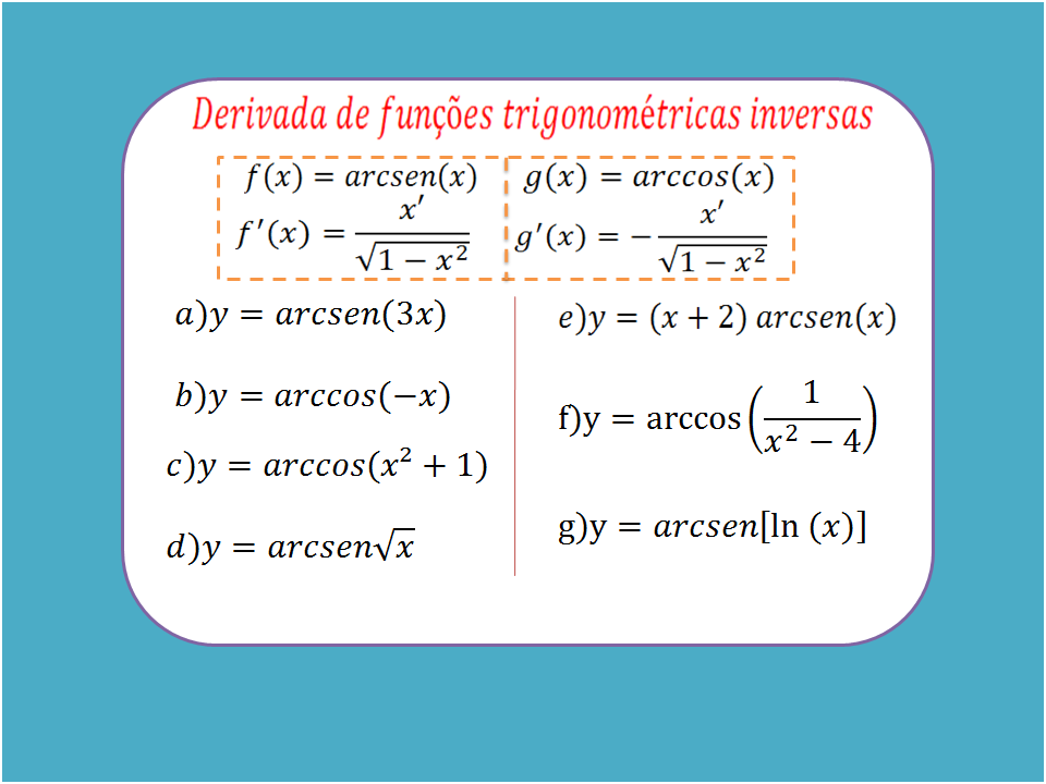 Derivada Do Arco Seno - RETOEDU