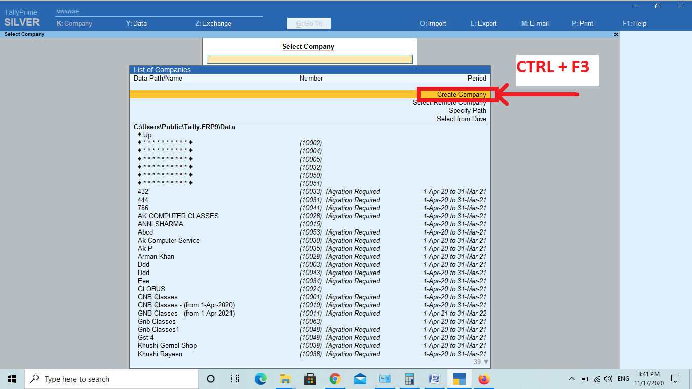 Create Company In Tally Prime | टैली प्राइम हिंदी नोट्स