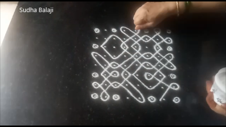 8 by 8 dots rangoli 8-8 dots kolam