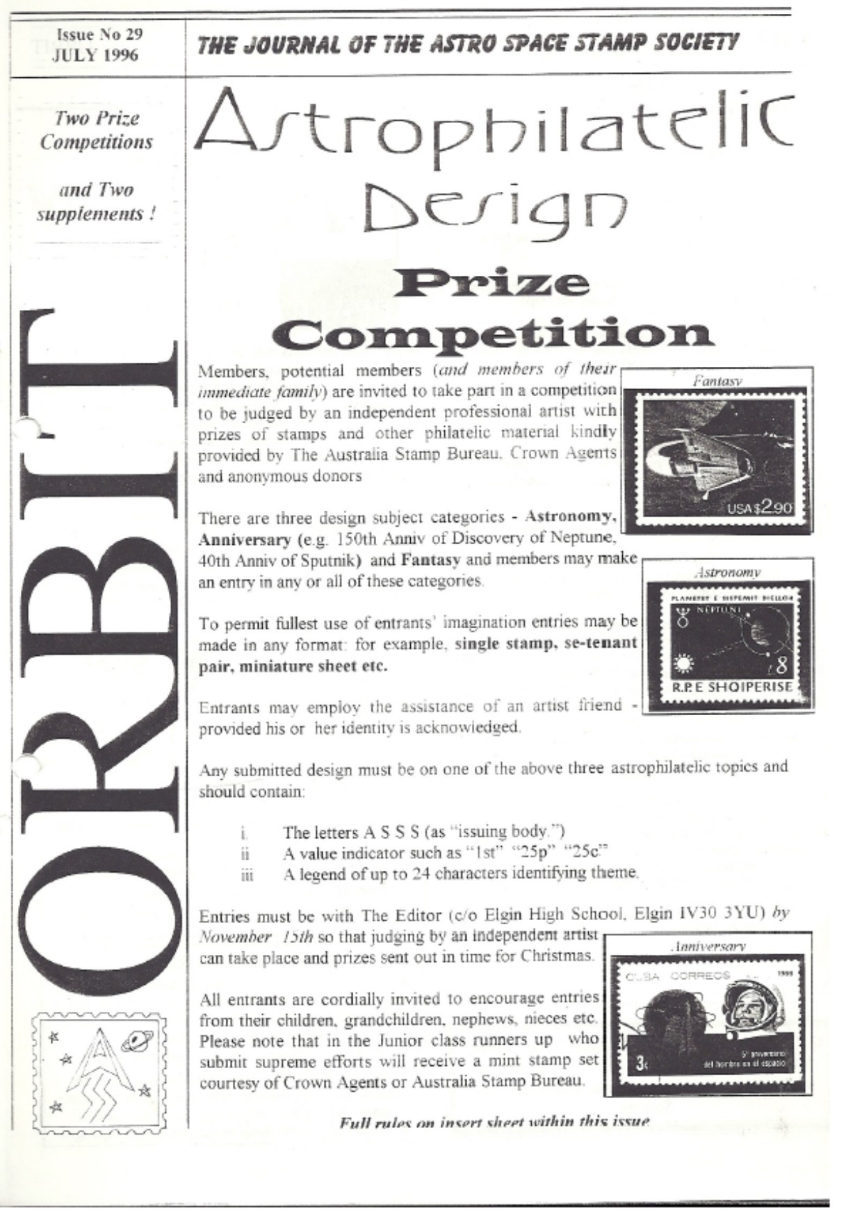 Astro space Stamp Society: Orbit Magazine issues 21-30