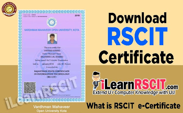 RSCIT Certificate Download 2024 | e-Certificate in Digilocker ...
