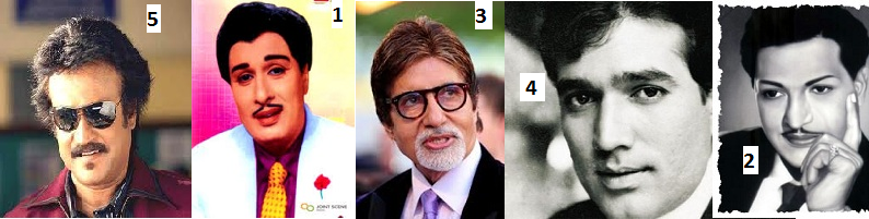 LISTOGRAPHY: TOP TEN GREATEST FILM SUPERSTARS OF INDIAN CINEMA