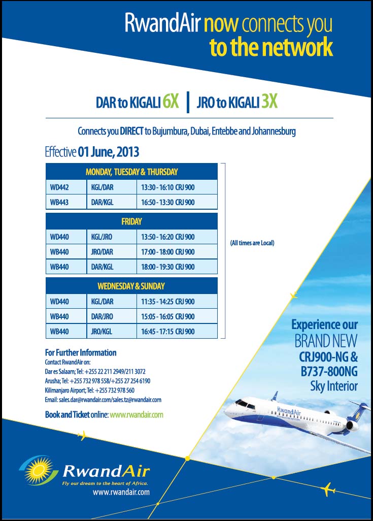 TANZANIA LIVE BLOG: RwandAir flights connects you direct to ACCRA ...