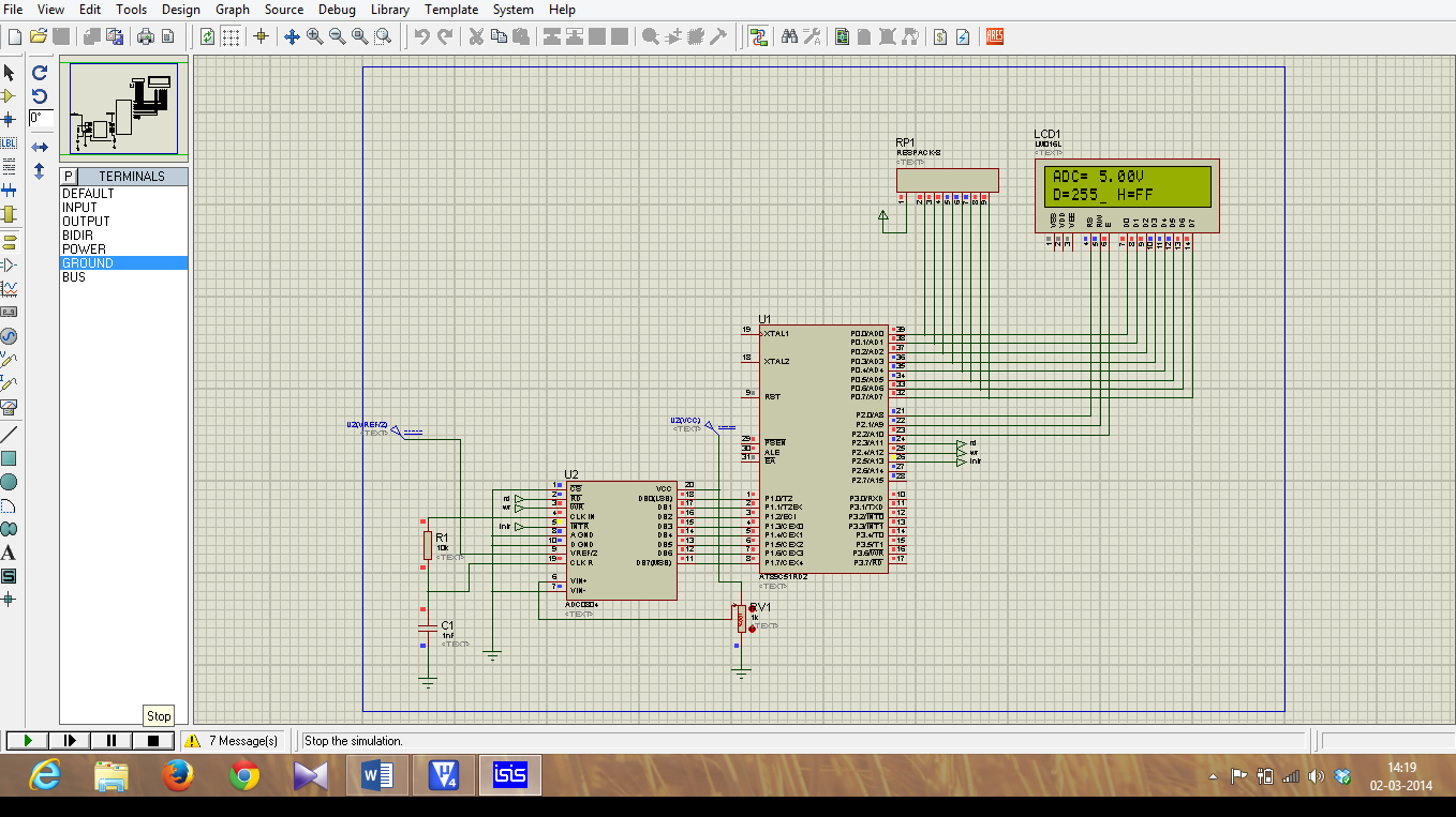 Code-N-Logic: INTERFACING OF MICRO-CONTROLLER 8051 TO ADC (ADC 0804)